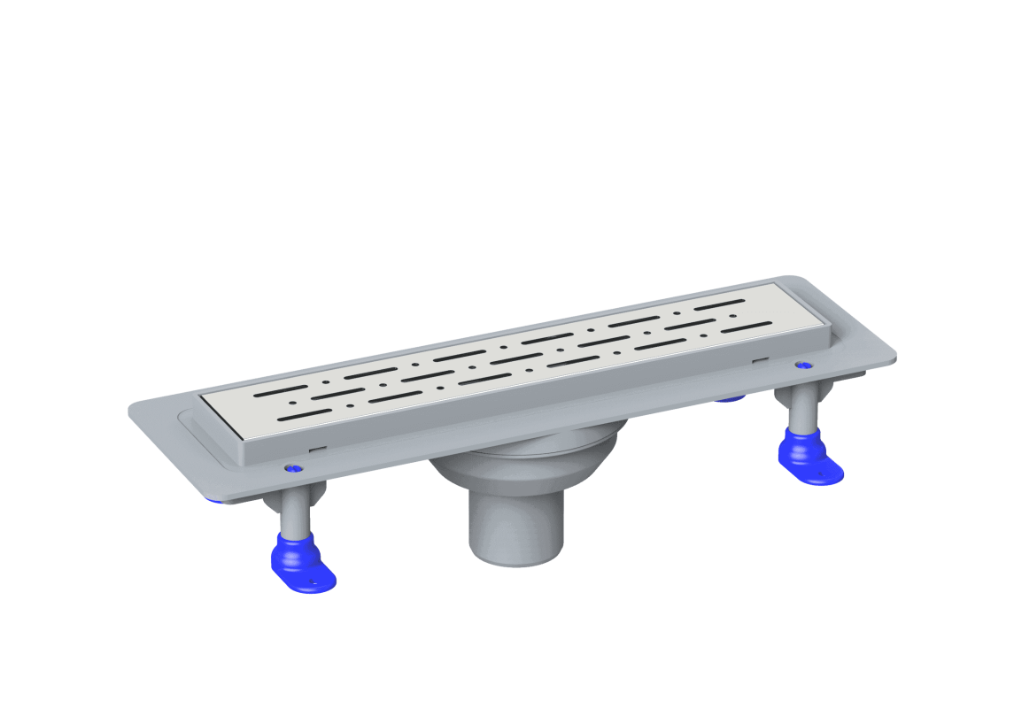 Maxiflow Prime Shower Drain Stainless Chrome Grid 33cm Bottom Outlet